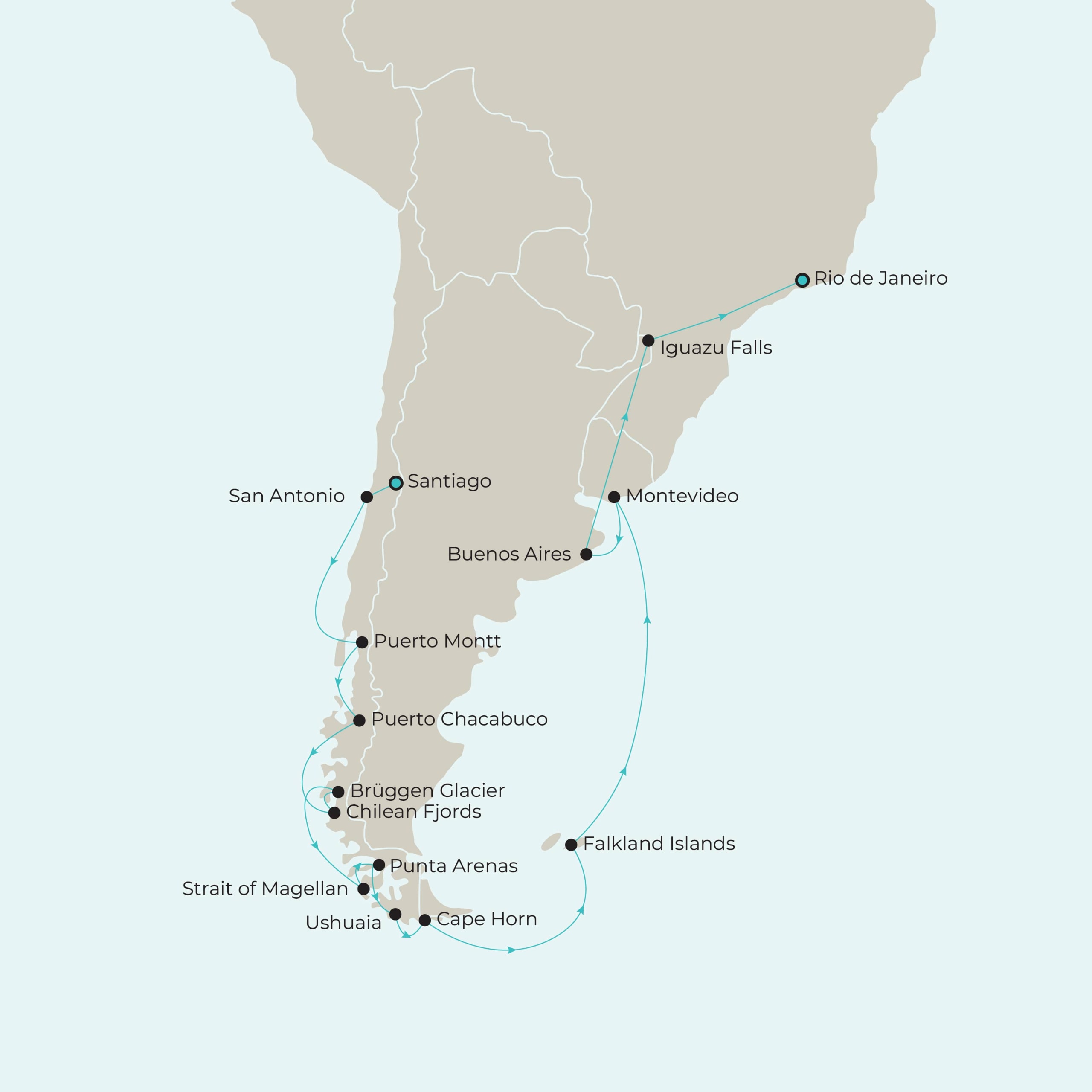 Glaciers of the Chilean Fjords Voyage with Iguazu Falls & Rio Escape ...